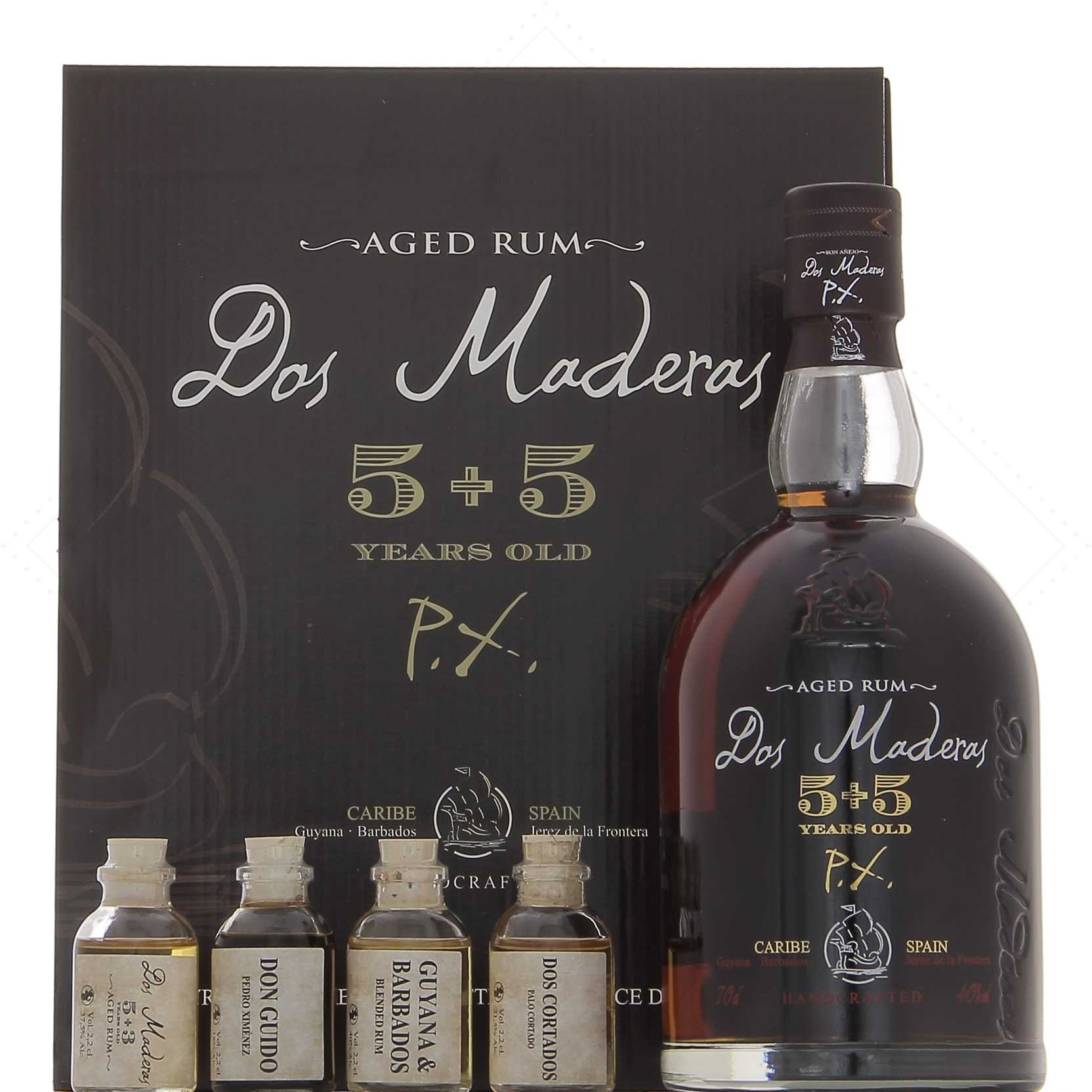 Dos Maderas PX 5+5 coffret avec 4 échantillons 40° - Rhum Attitude